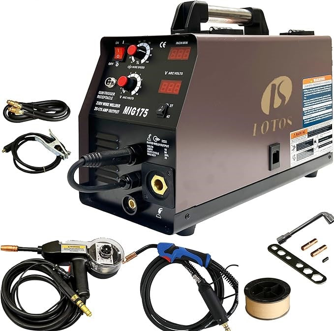 Final Sale! LOTOS MIG175 175A Mig Welder with Aluminum Spool Gun, Auto ...